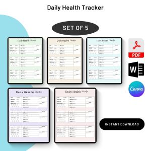 Printable Daily Health Tracker Template PDF, Word, Excel