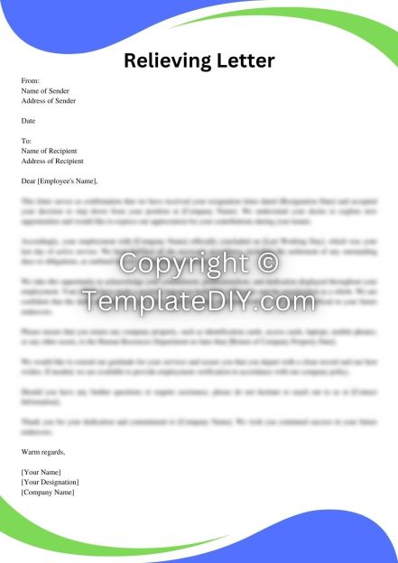 HCL Relieving Letter Sample with Examples [Word Editable]