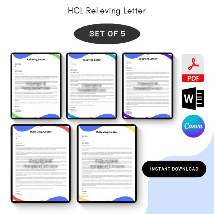 HCL Relieving Letter Sample with Examples [Word Editable]