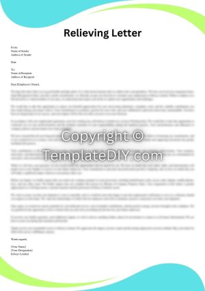 Infosys Relieving Letter Sample with Examples [Word]