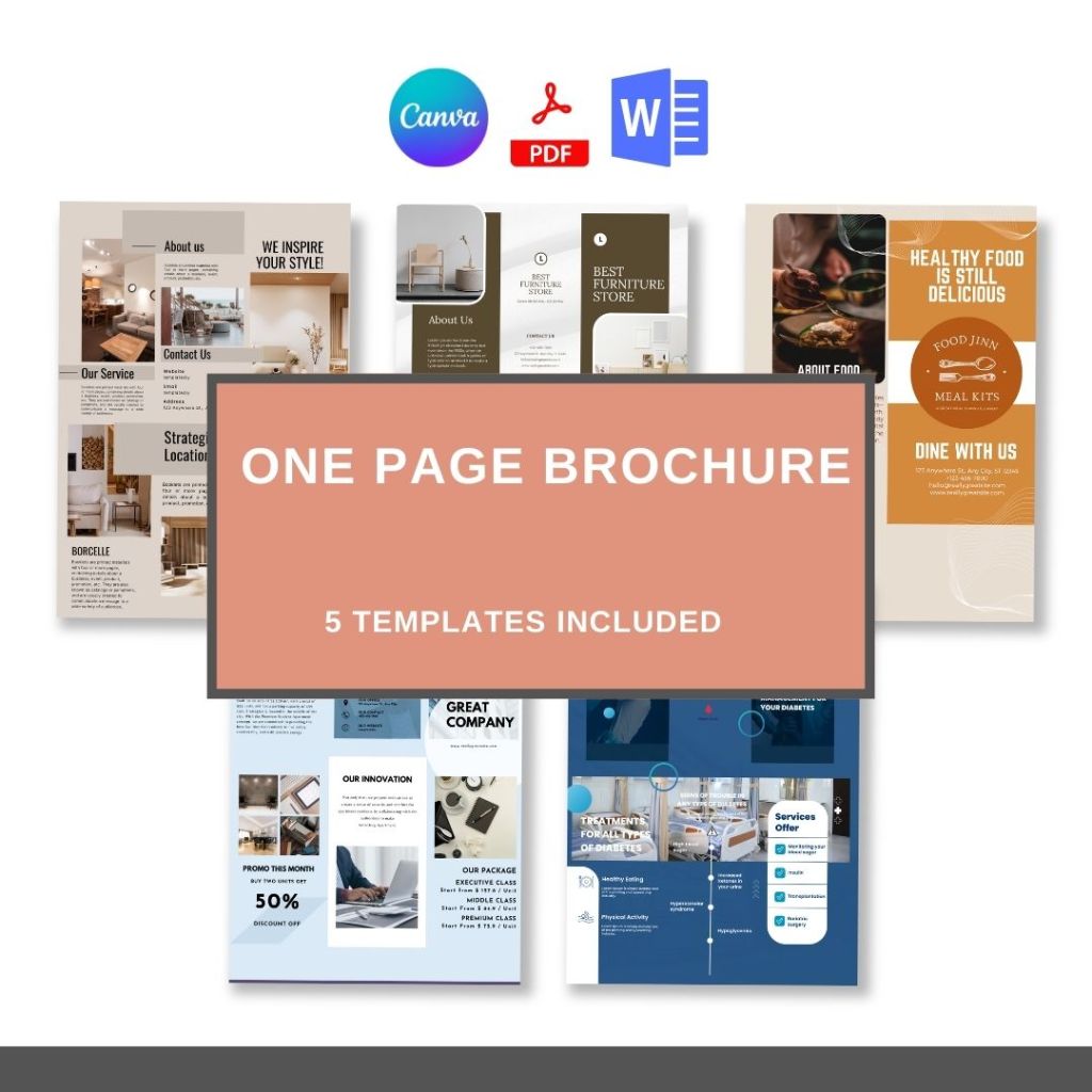 One Page Wedding Program Template Printable Template PDF