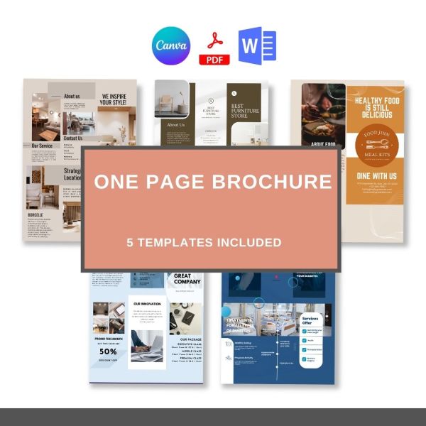 One Page Wedding Program Template Printable Template PDF