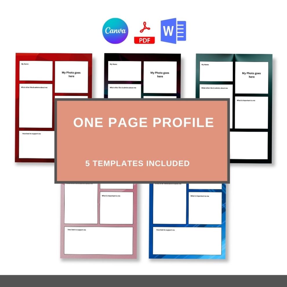 One Page Profile Template Printable PDF, Word [Editable]