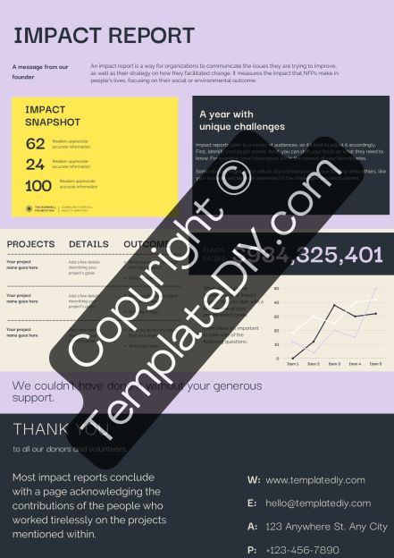One Page Report Template Printable PDF, Word [Editable]