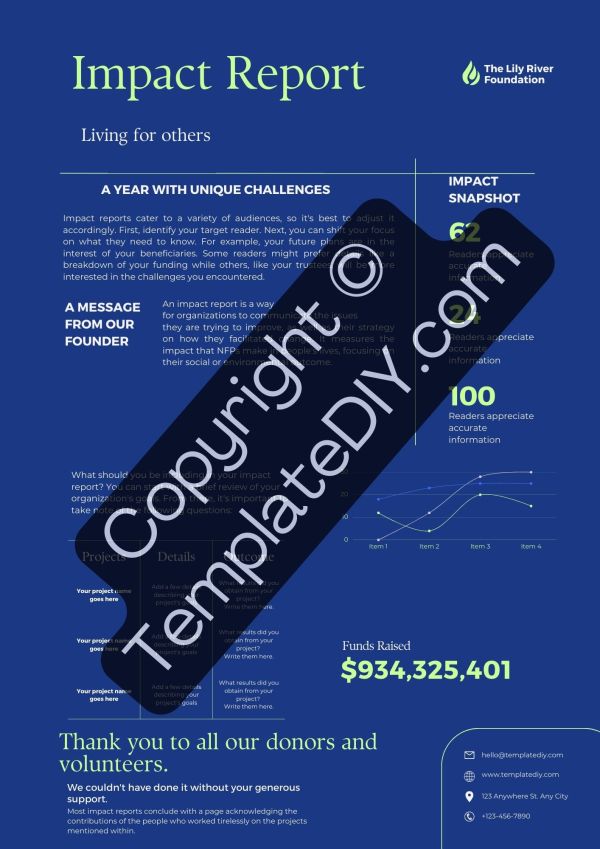 One Page Report Template Printable PDF, Word [Editable]