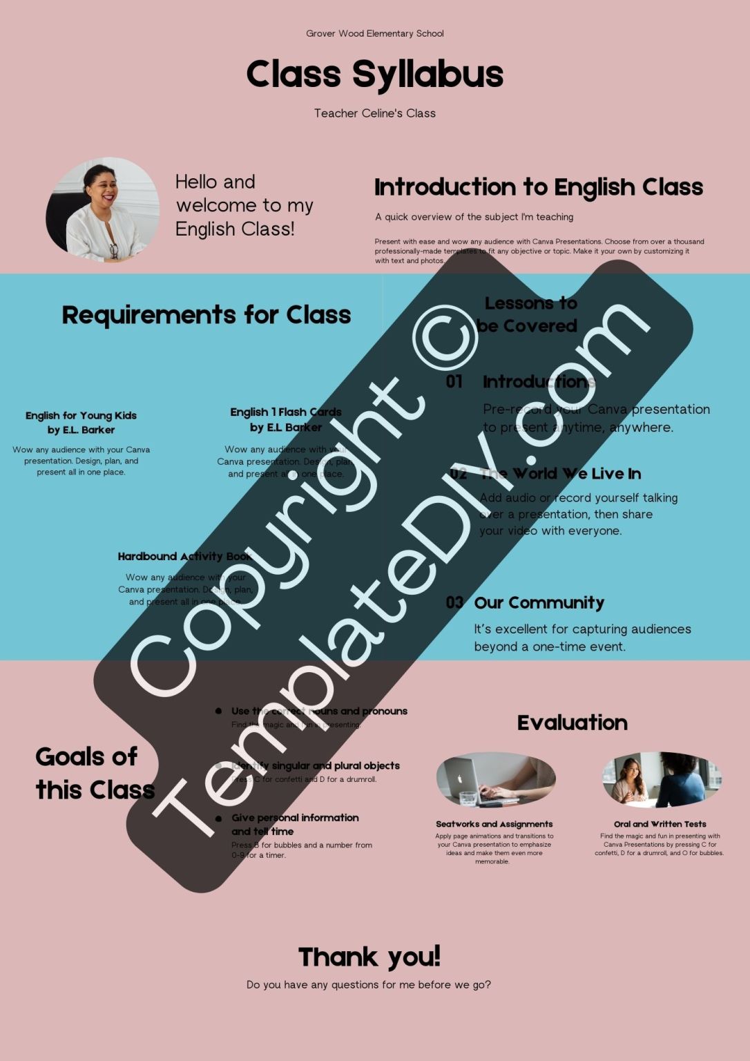 One Page Syllabus Template Printable PDF, Word [Editable]