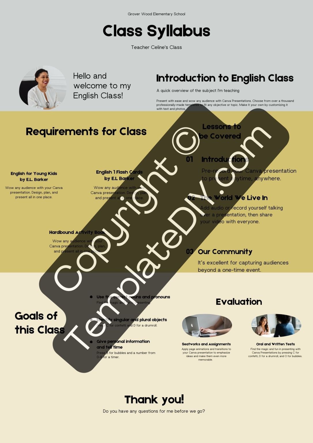 One Page Syllabus Template Printable PDF, Word [Editable]