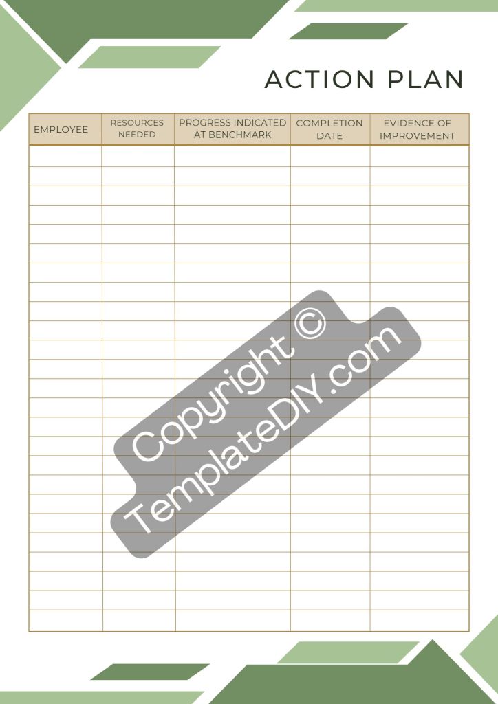 Plan of Action Template Printable PDF, Word [Editable]