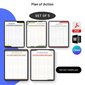 Plan of Action Template Printable PDF, Word [Editable]