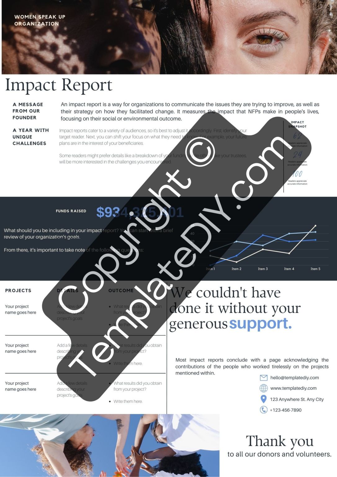 One Page Report Template Printable PDF, Word [Editable]