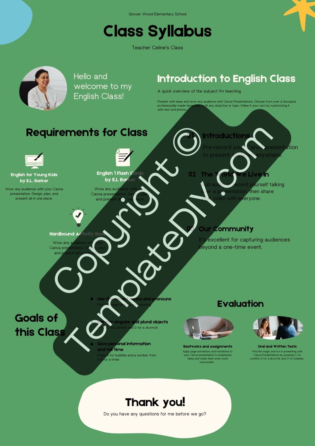 One Page Syllabus Template Printable PDF, Word [Editable]