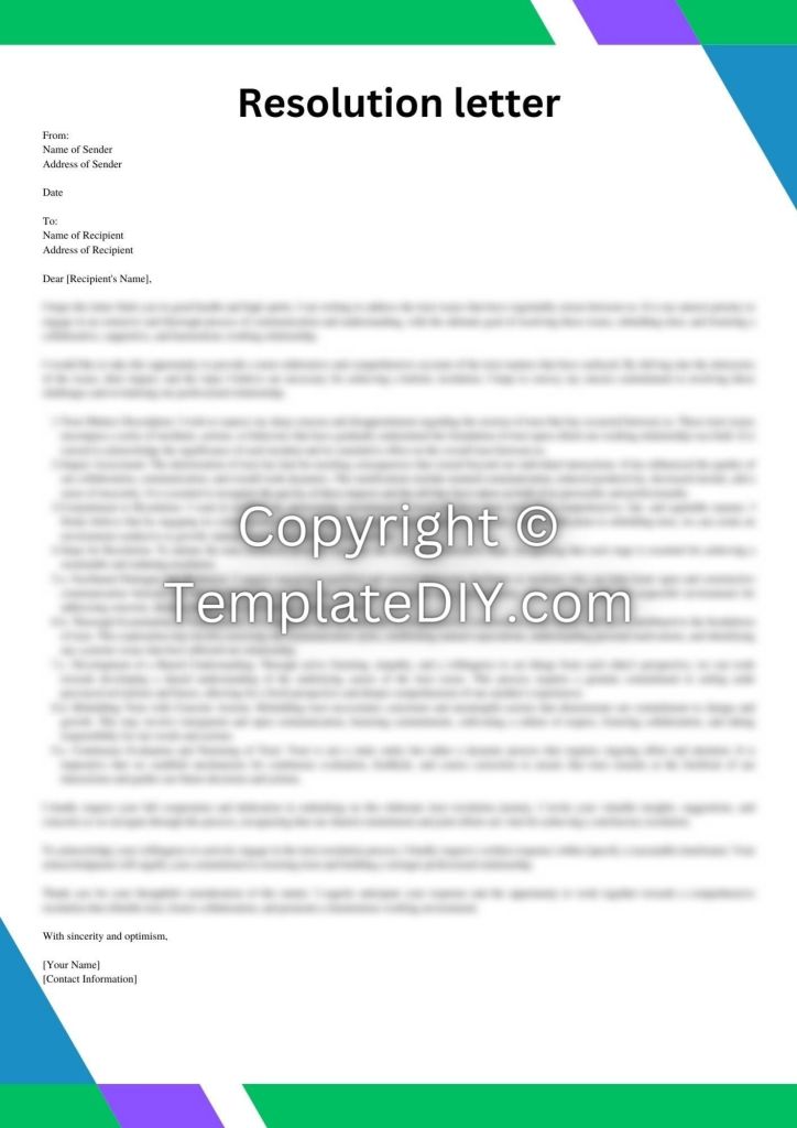 Trust Resolution Letter Sample with Examples [Word]