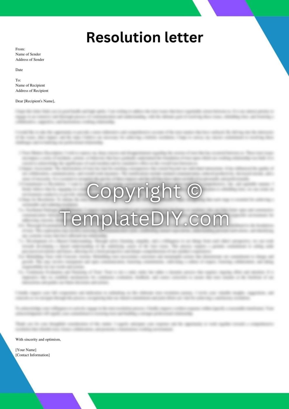 Trust Resolution Letter Sample with Examples [Word]