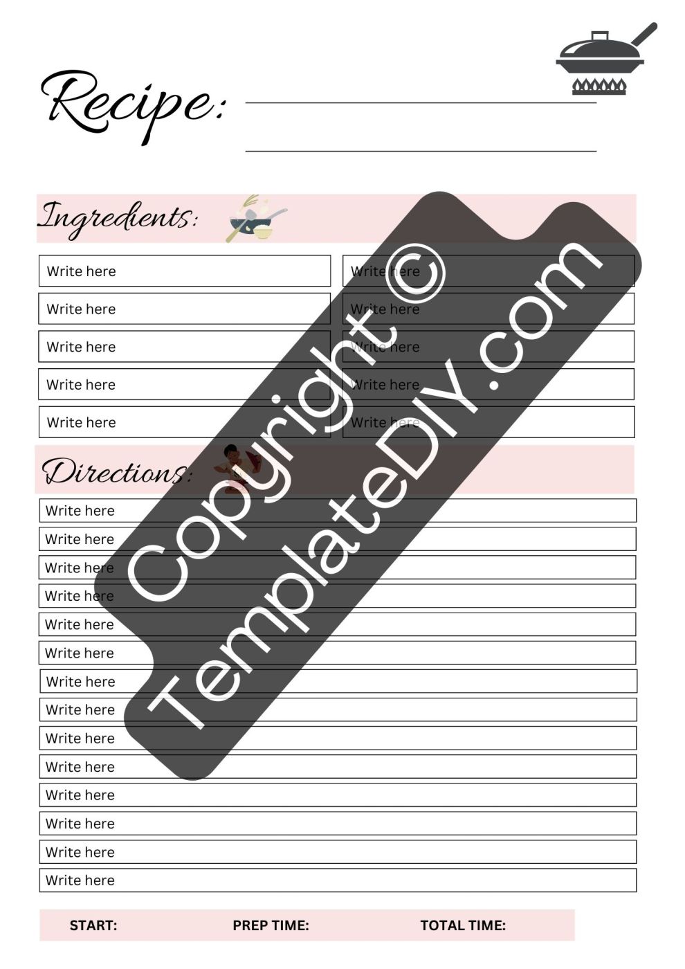 Printable Recipe Page Template PDF, Word, Excel [Editable]