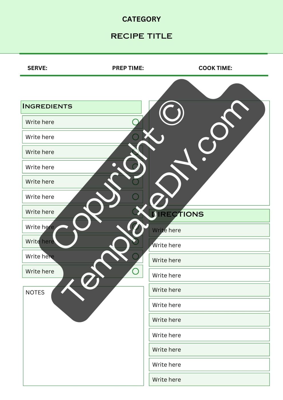 Recipes Sheet Bundle Template PDF, Word [Editable]