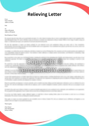 Infosys Relieving Letter Sample with Examples [Word]