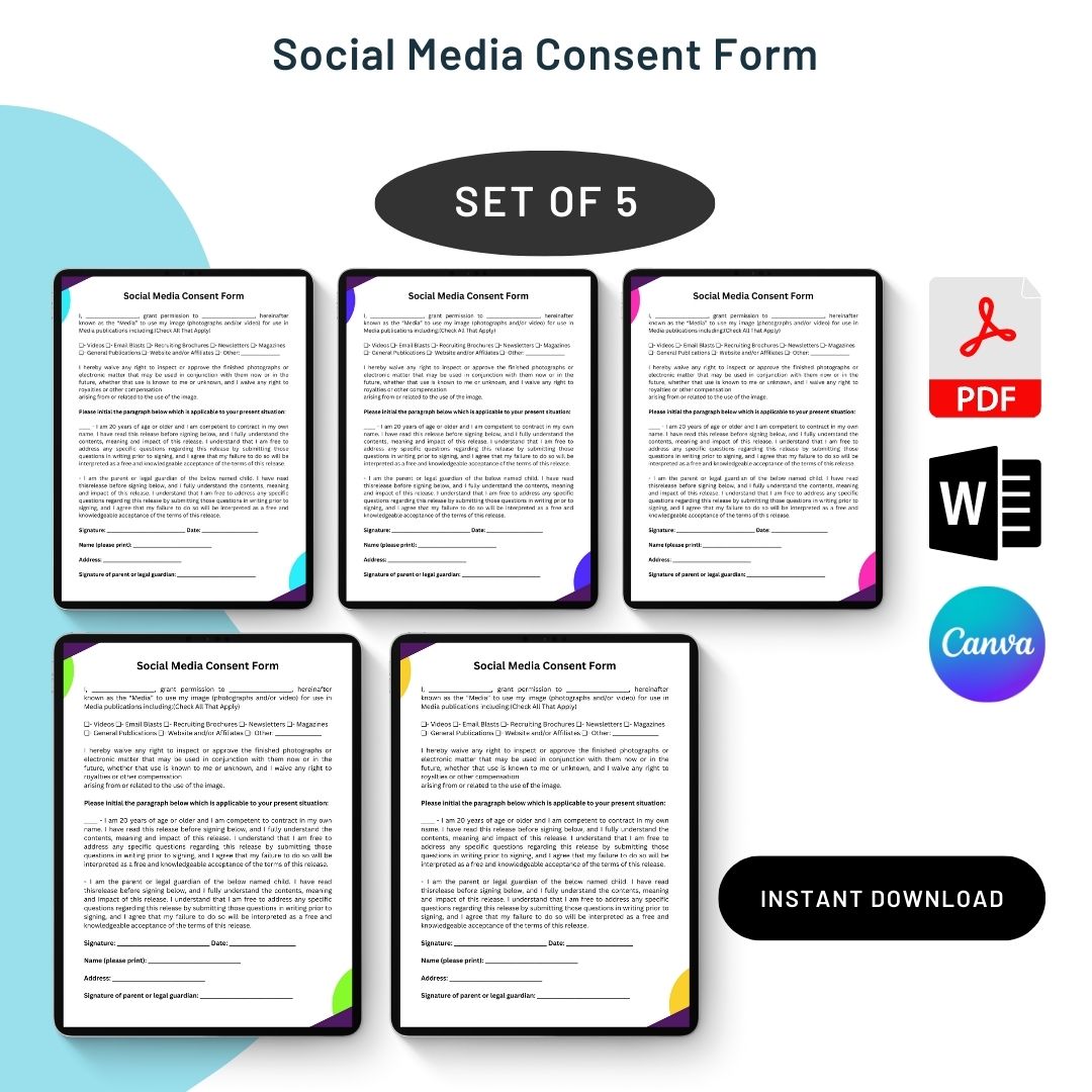 Passport Parent Consent Form Printable Template PDF, Word