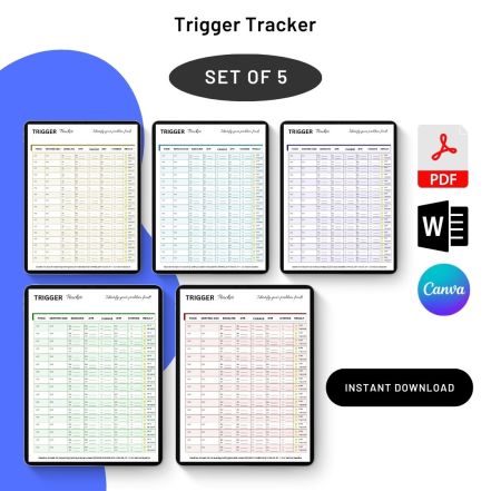 Printable Trigger Tracker Template PDF, Word, Excel