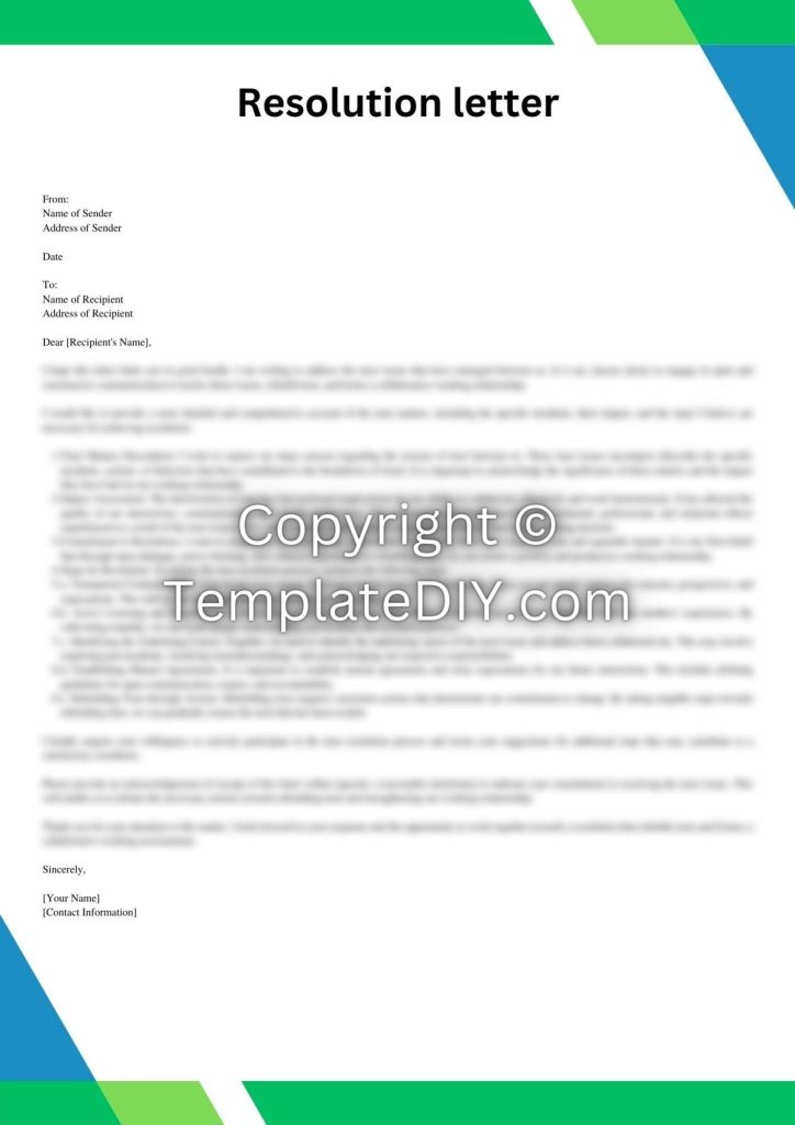 Trust Resolution Letter Sample with Examples [Word]