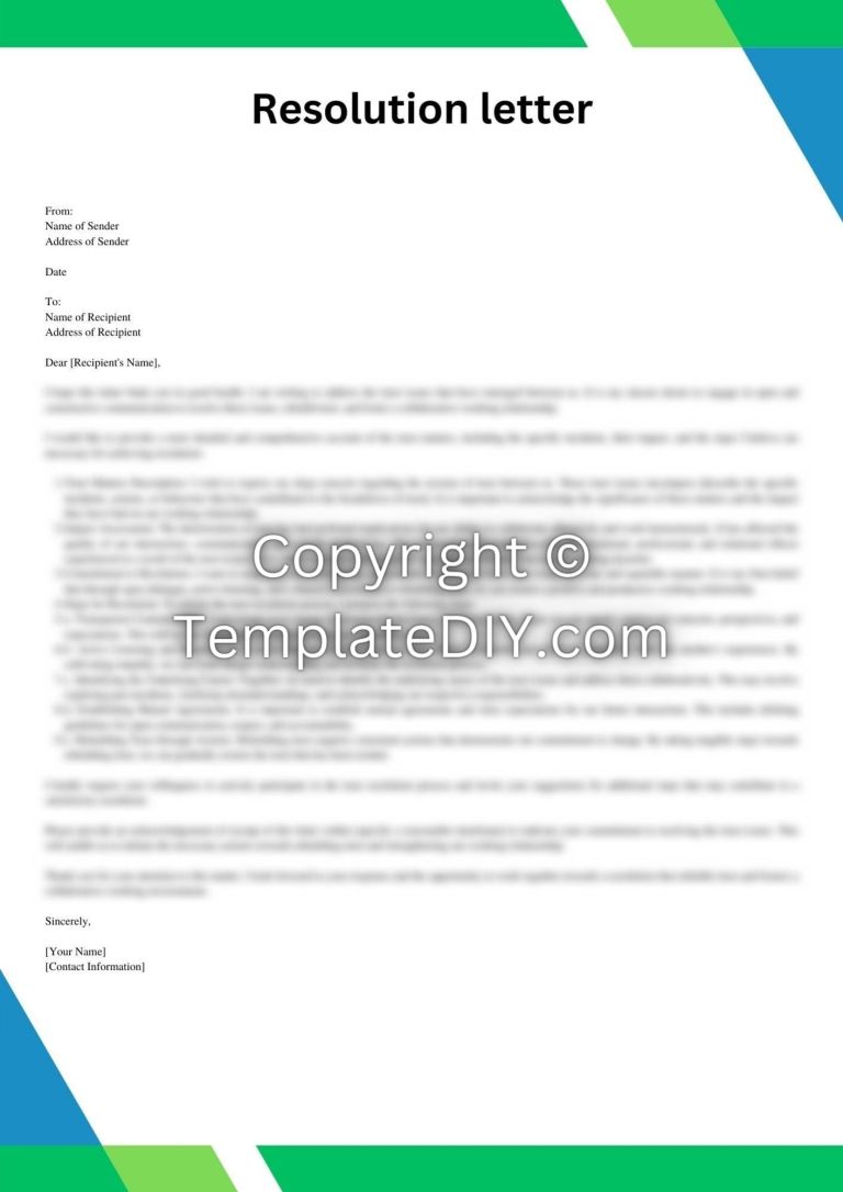 Trust Resolution Letter Sample with Examples [Word]