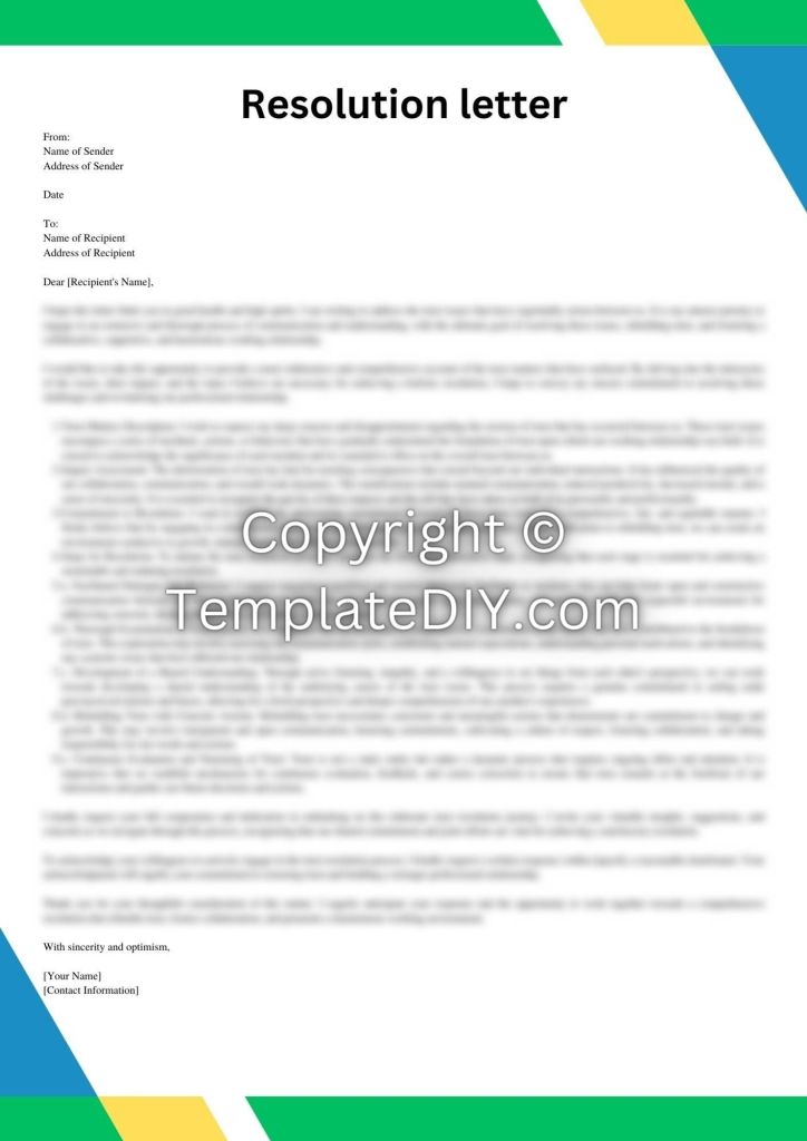 Trust Resolution Letter Sample with Examples [Word]