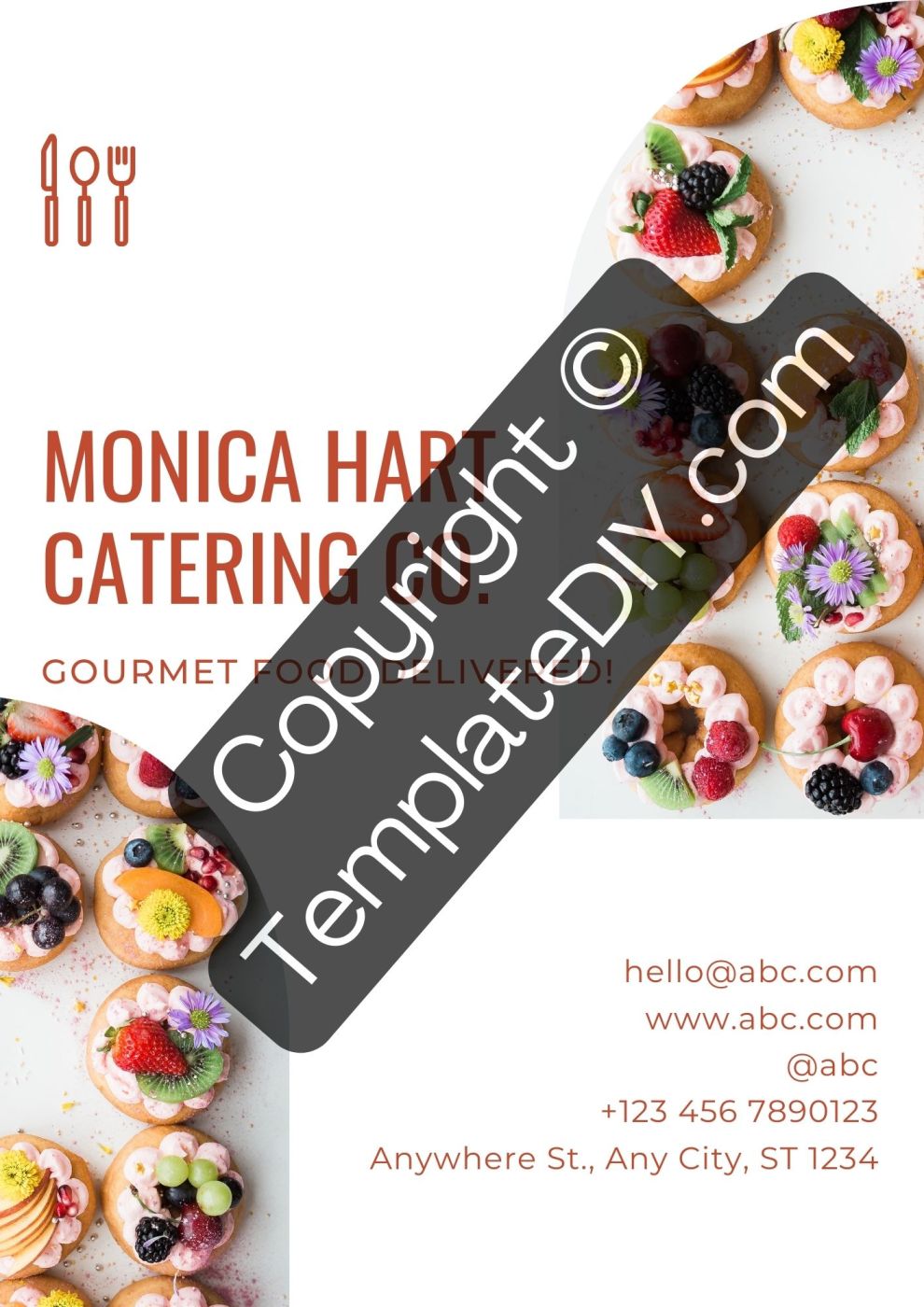 Catering Pamphlet Template Printable PDF, Word [Editable]