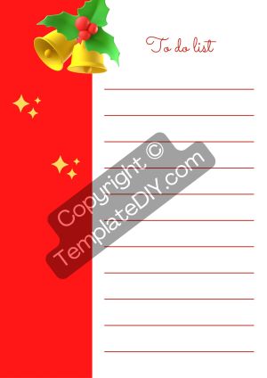 Christmas To Do List Template Printable Template PDF, Word
