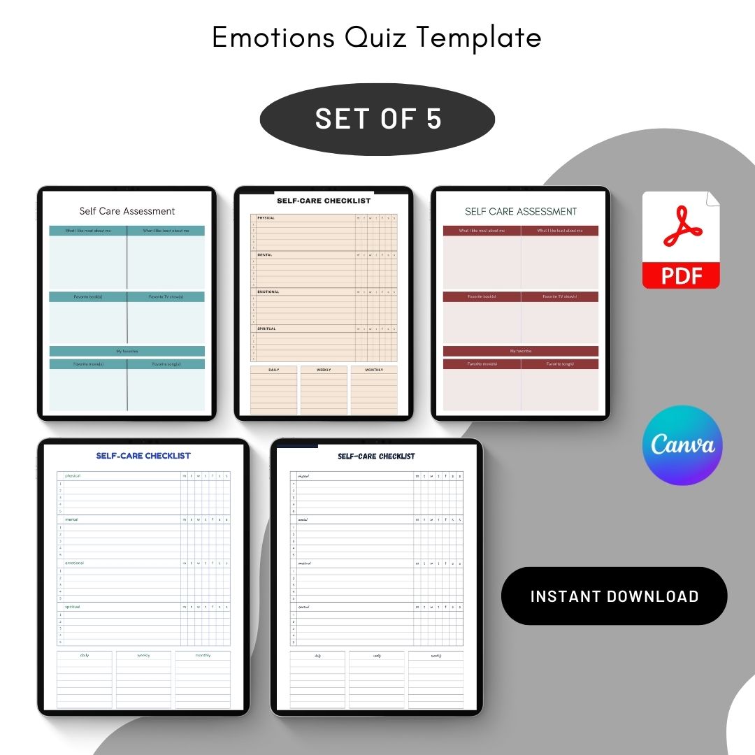 Printable Emotions Quiz Template PDF, Word [Editable]