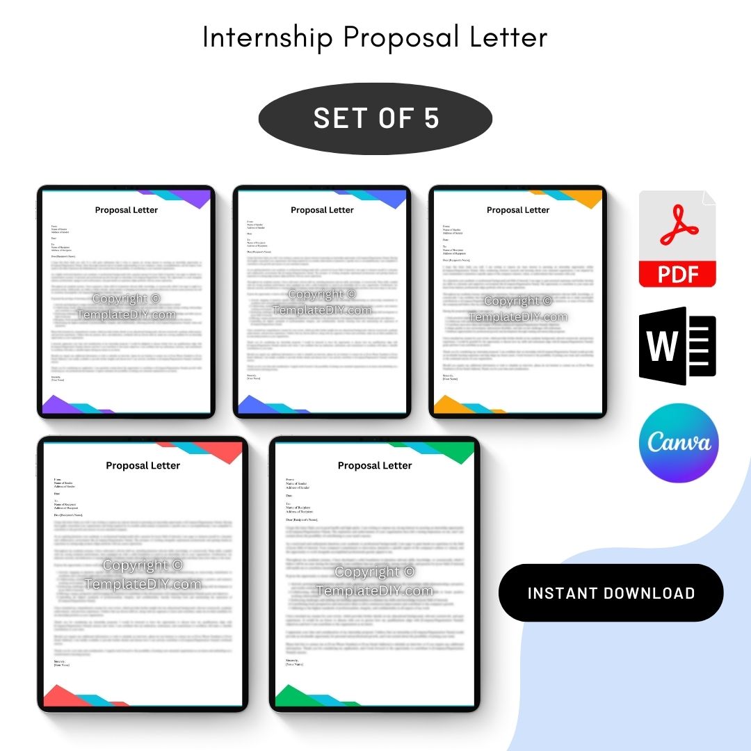 Internship Proposal Letter Sample with Examples [Word]
