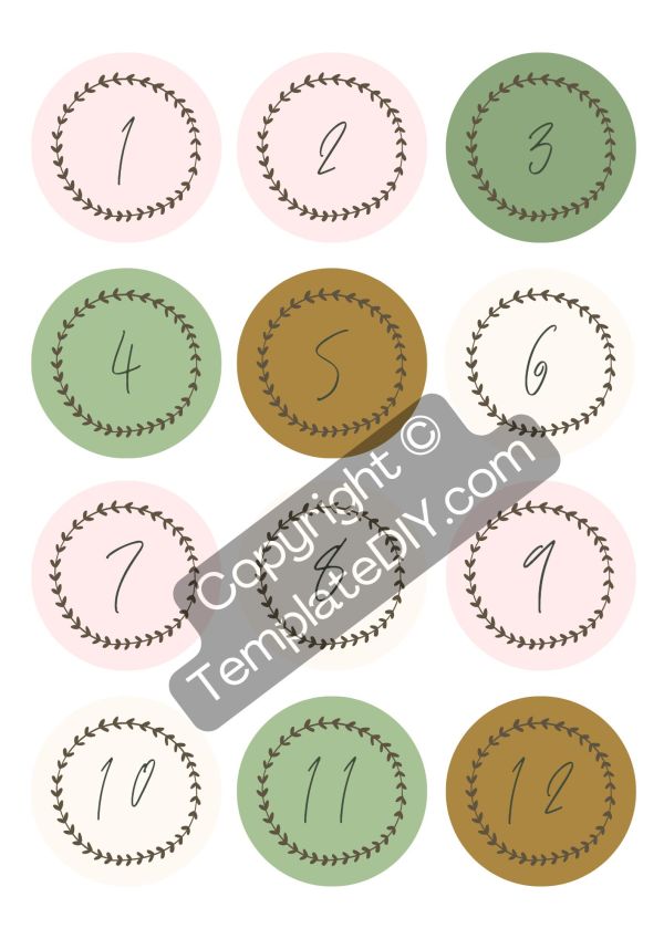 Buldak Advent Calendar Printable Template in PDF, Word