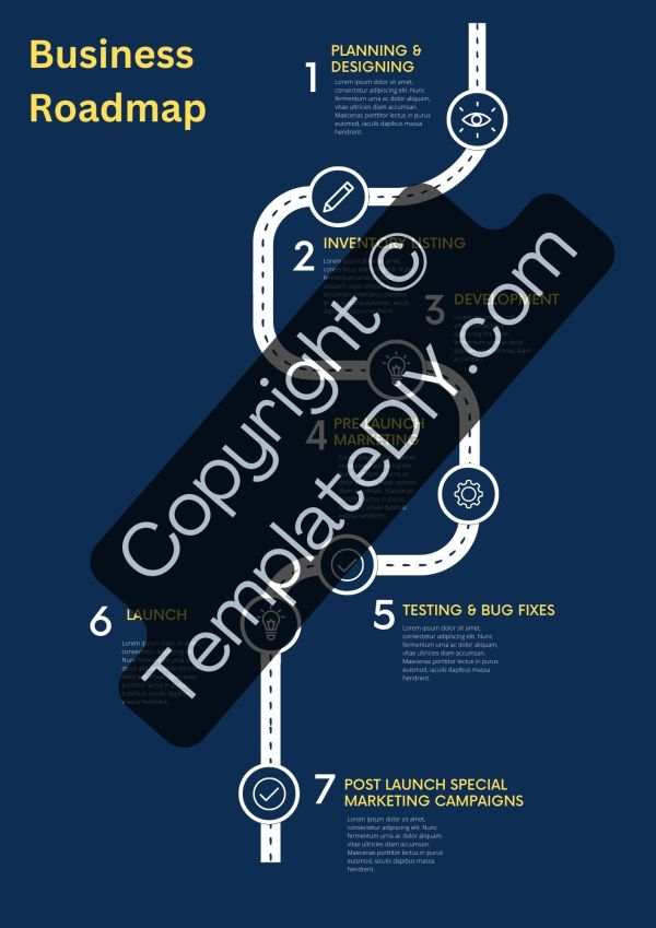 Business Roadmap Template Printable PDF, Word [Editable]
