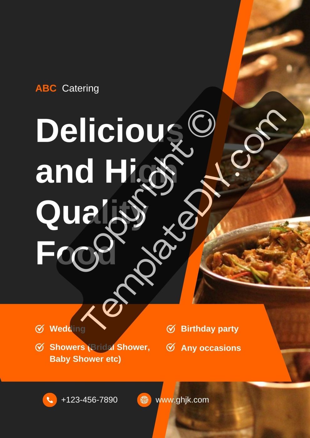 Catering Pamphlet Template Printable PDF, Word [Editable]