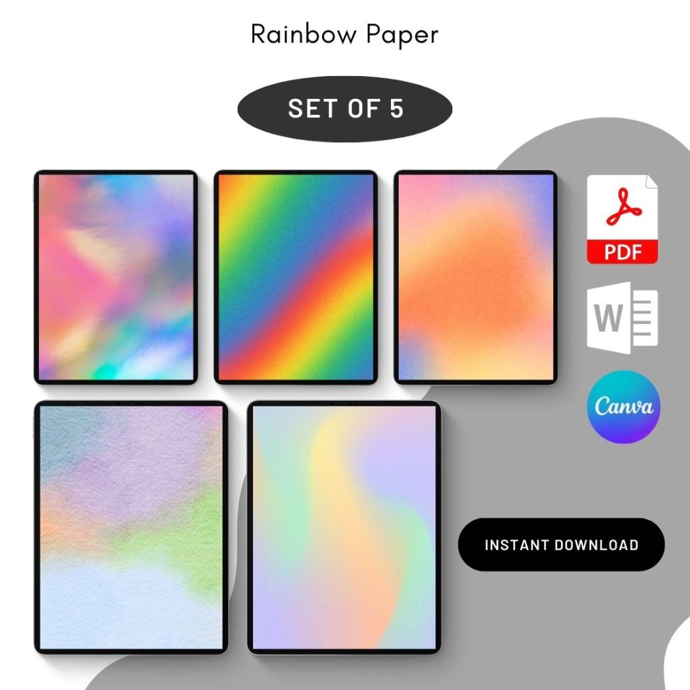 Printable Rainbow Paper Template PDF, Word [Editable]