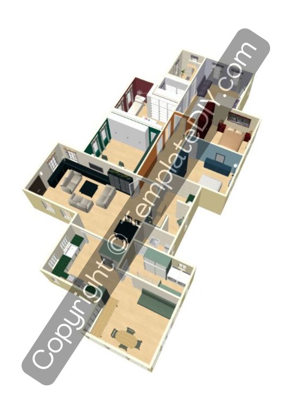 2D & 3D Room Planner Printable Template in PDF, Word