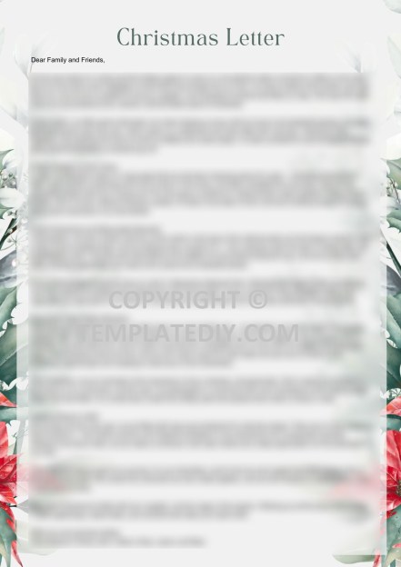 Family Christmas Letter Sample Template with Examples