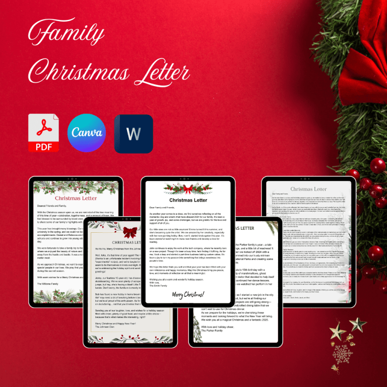 Family Christmas Letter Sample Template with Examples