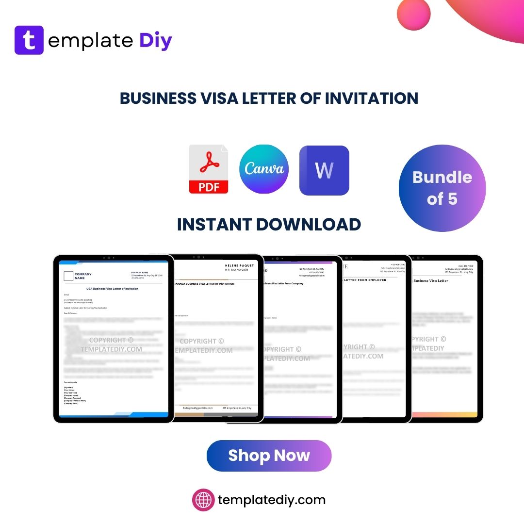 Business Visa Letter of Invitation Sample with Examples