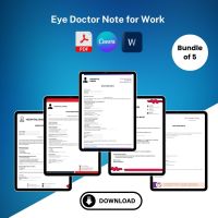 Eye Doctor Note for Work Template | Printable Word & PDF