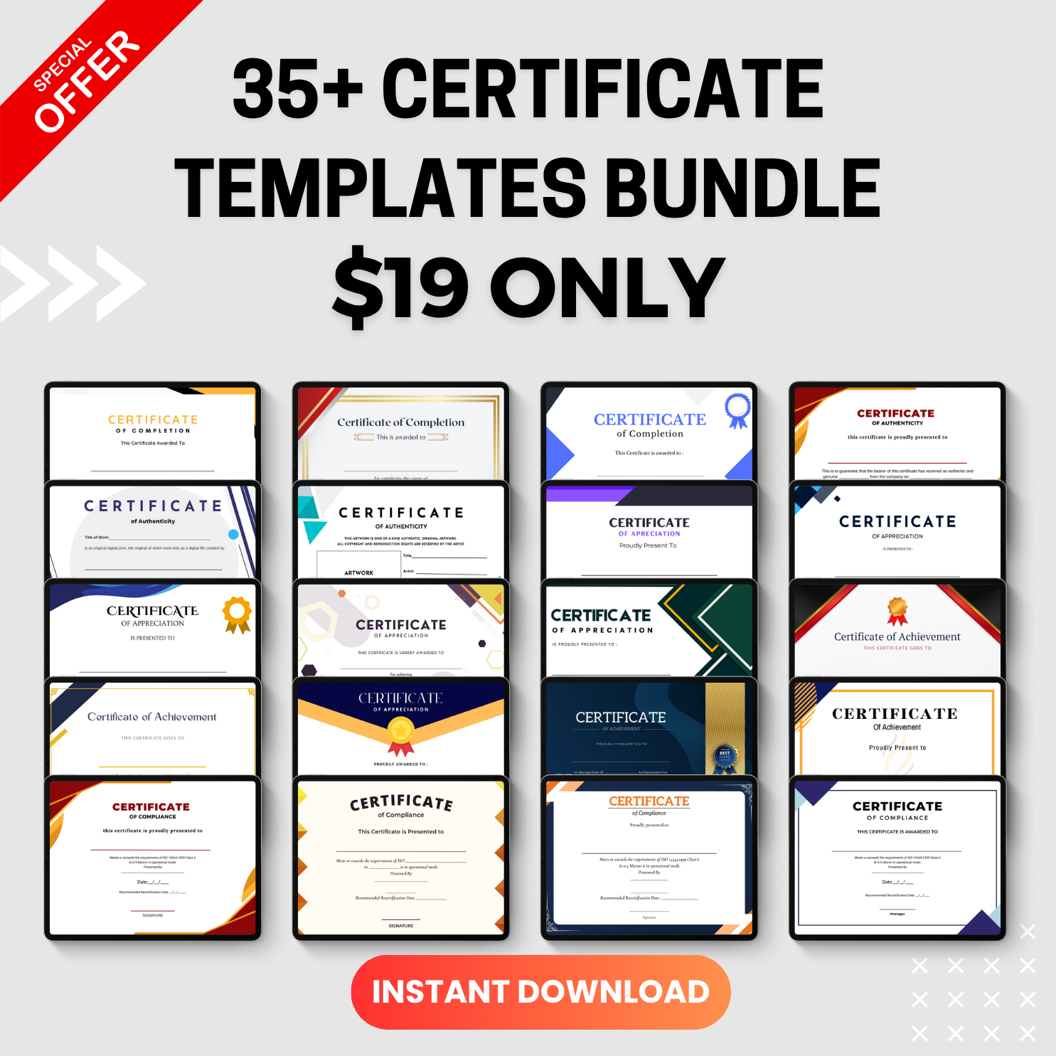 Certificate Template Bundle – Editable Word, PDF [Canva]